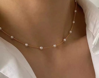 Dainty Pearl Jewelry - Etsy