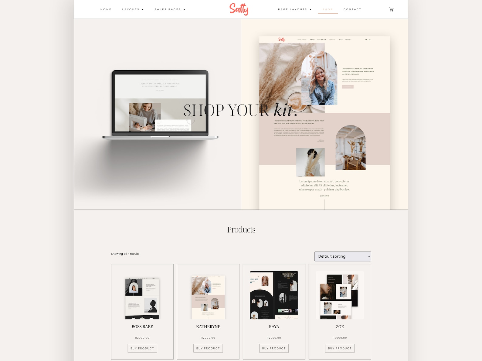 Minimal Elementor Template, Wordpress Template, Template Kit, Elementor ...