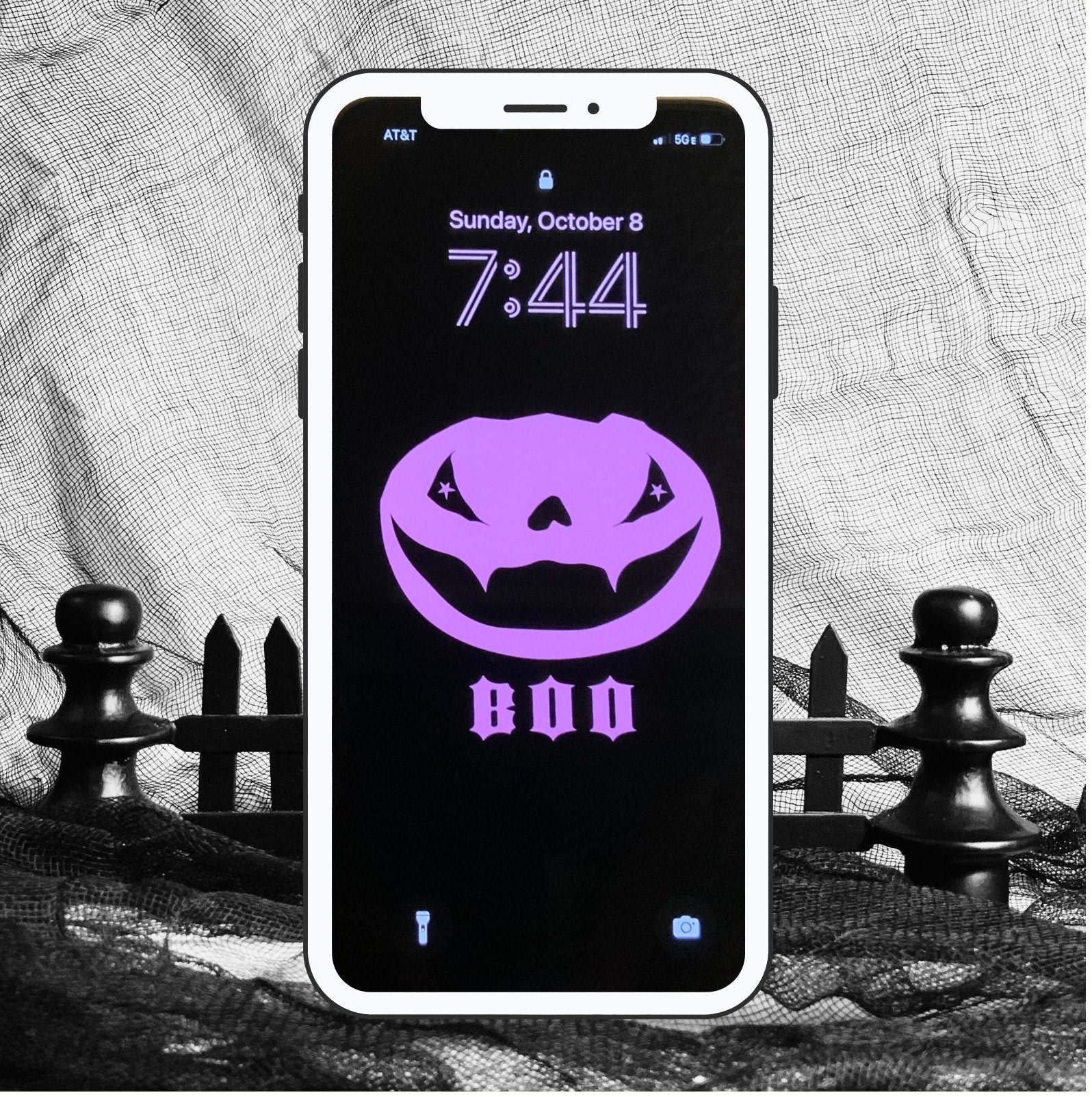 Halloween iPhone Wallpaper, Screensaver, Orange, White, Pink Pumpkin ...