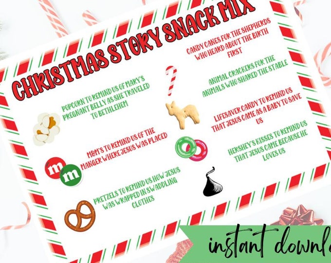 Christmas Story Snack Mix Template - Etsy