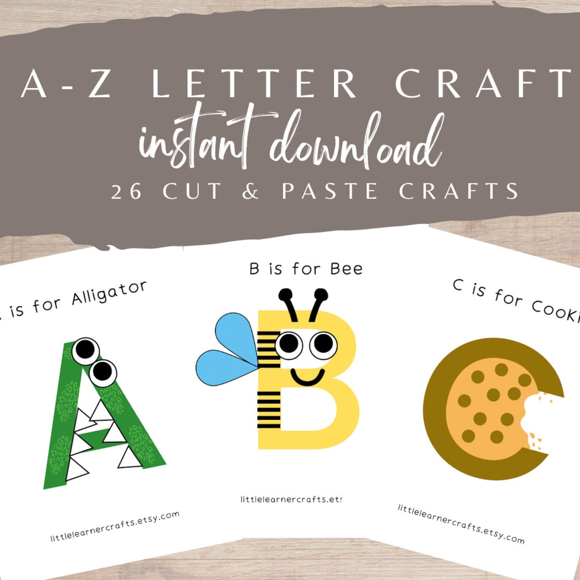 Alphabet Letter Crafts Printable ABC Book Preschool ABC Crafts ...