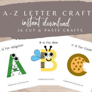 Alphabet Letter Crafts Printable ABC Book Preschool ABC Crafts ...