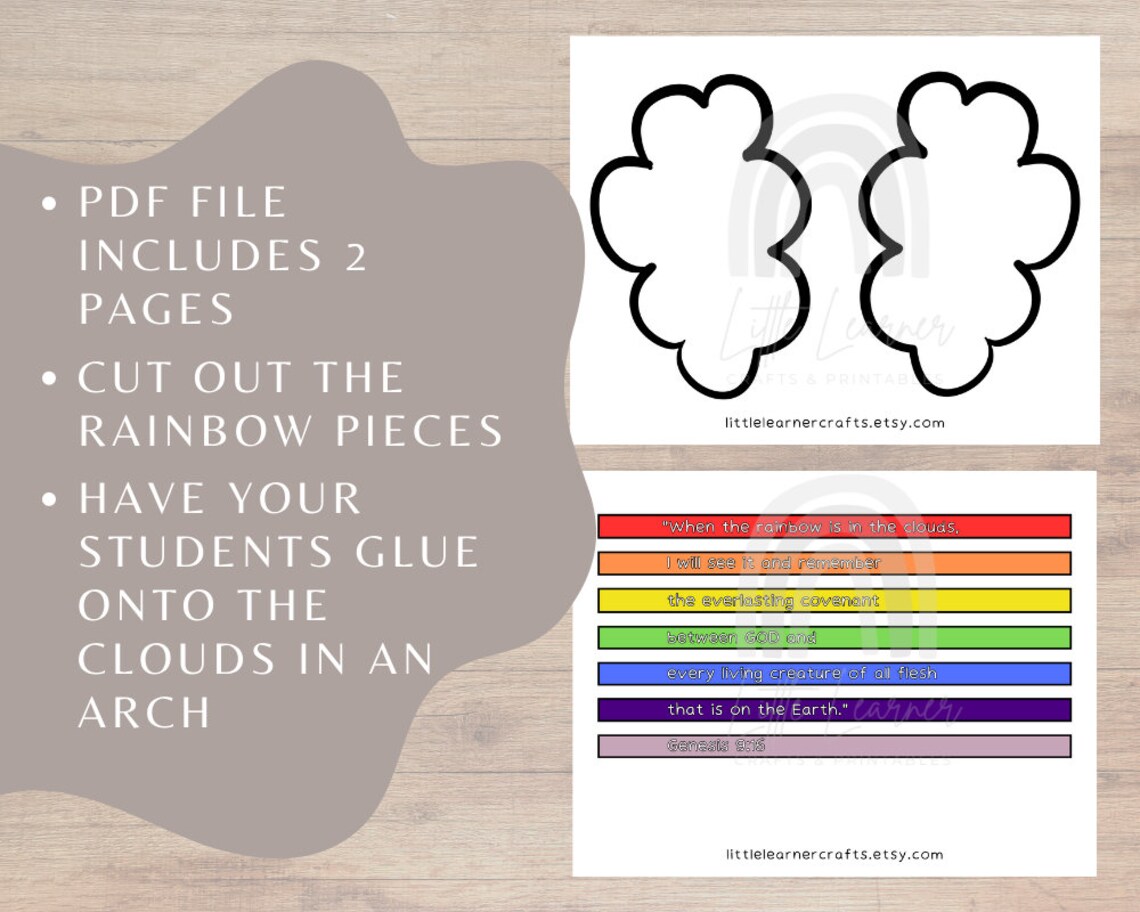 Bible Rainbow Craft for Preschool Bible Lesson Church Sunday School ...