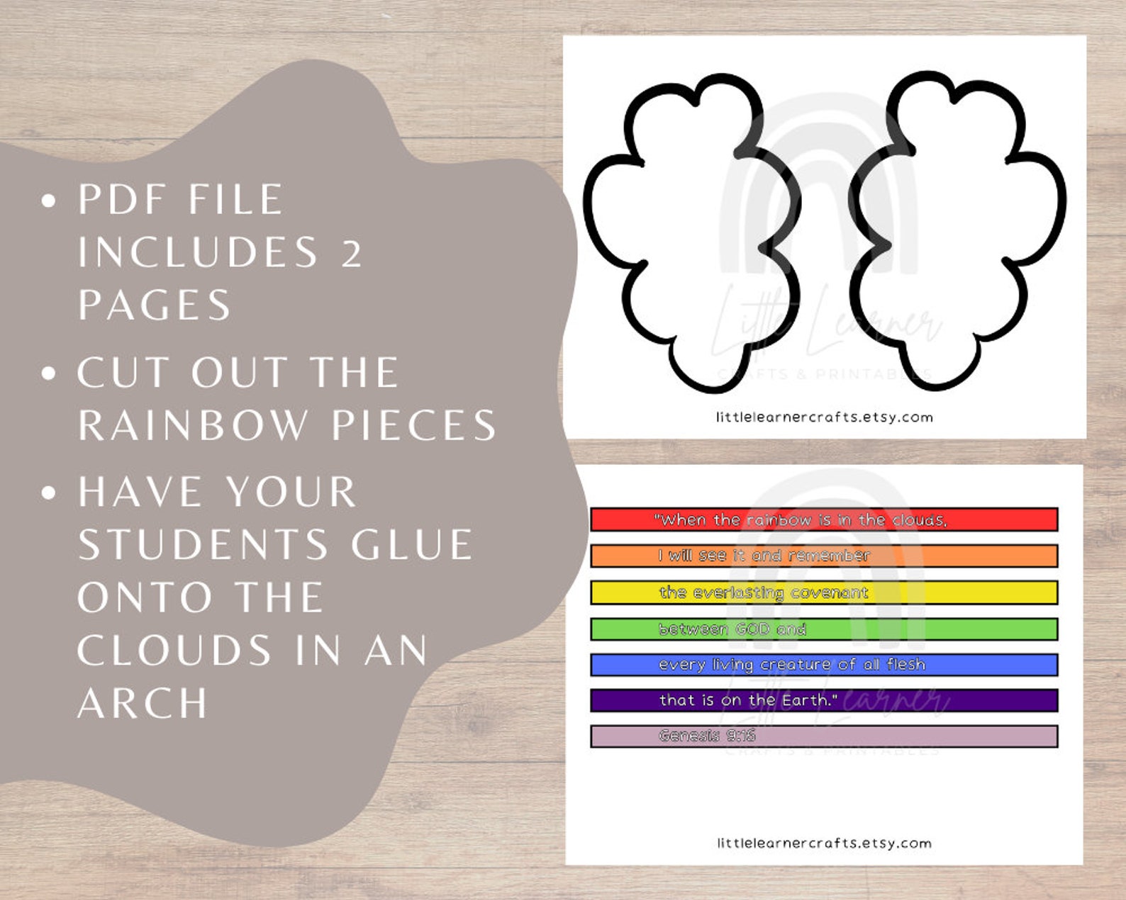 Bible Rainbow Craft for Preschool Bible Lesson Church Sunday School ...