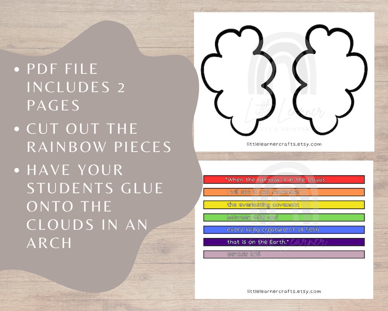 Bible Rainbow Craft for Preschool Bible Lesson Church Sunday School ...