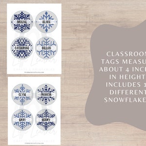 Snowflake Classroom Name Tags: Editable Winter Labels (digital Download ...