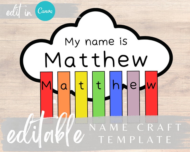 Name Recognition Activities | Preschool Name Activity Editable Template ...