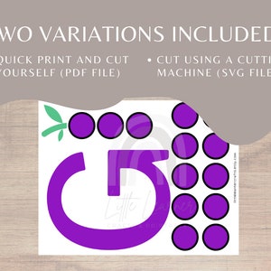 Letter G Preschool Craft | SVG and PDF | G is for Grapes Craft ...