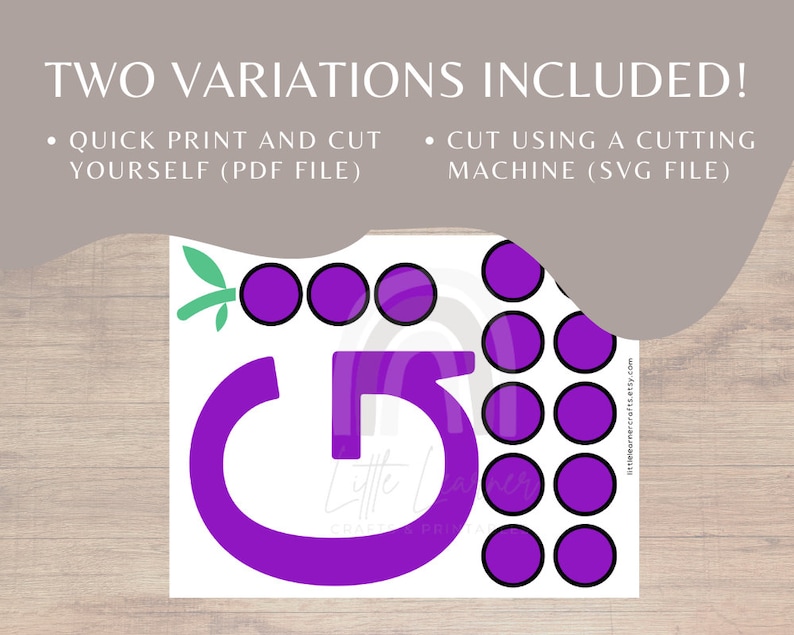 Letter G Preschool Craft | SVG and PDF | G is for Grapes Craft ...
