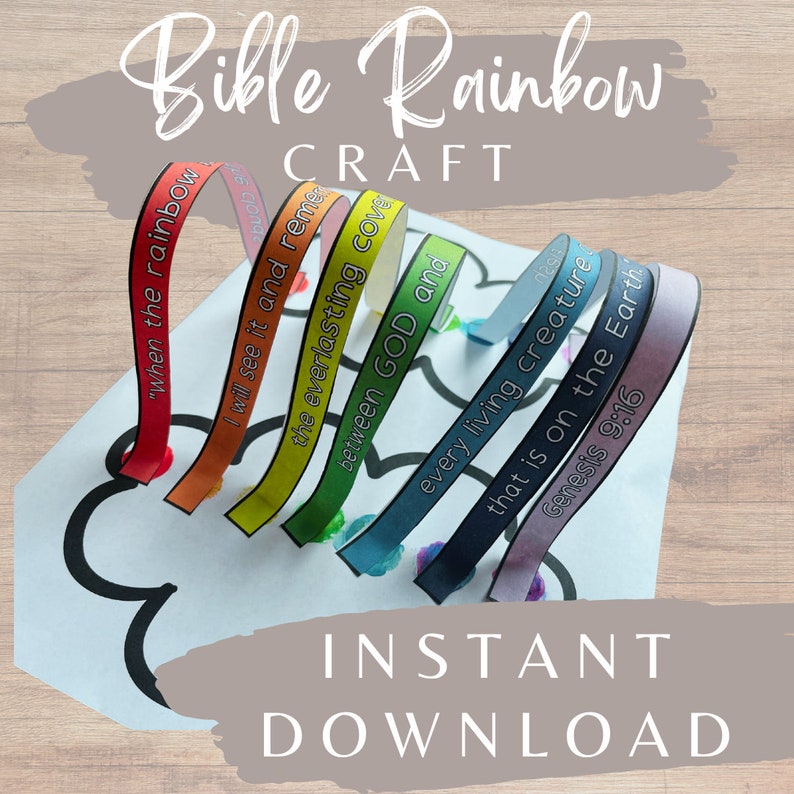 Bible Rainbow Craft for Preschool Bible Lesson Church Sunday School ...