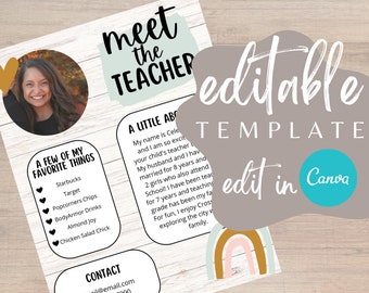 Teacher Bio Template - Etsy