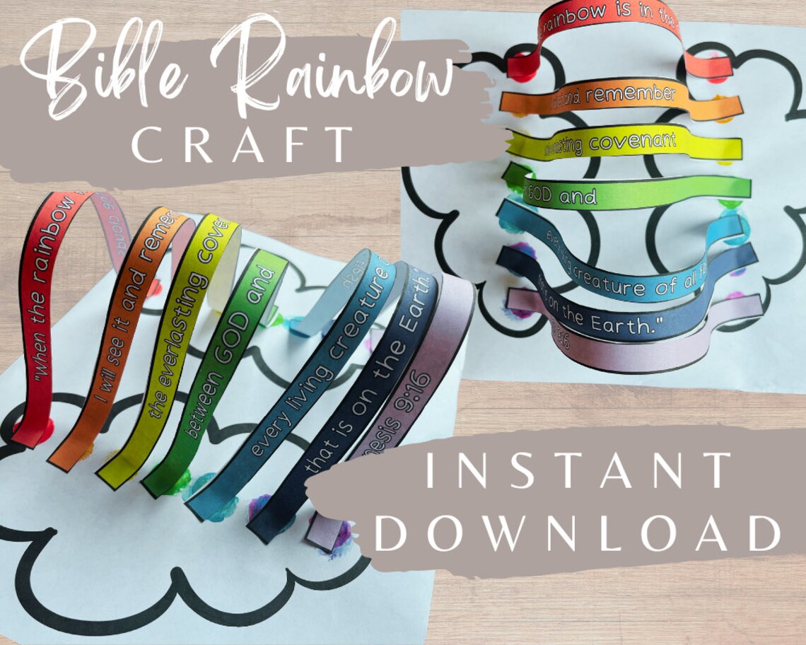 Bible Rainbow Craft for Preschool Bible Lesson Church Sunday School ...