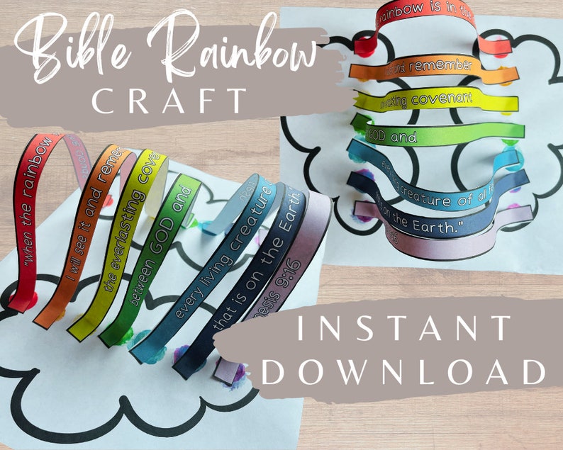Bible Rainbow Craft for Preschool Bible Lesson Church Sunday School ...