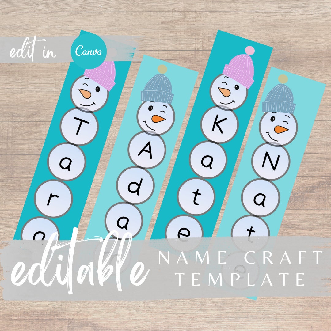 Winter Name Recognition Activities | Preschool Name Activity Editable ...
