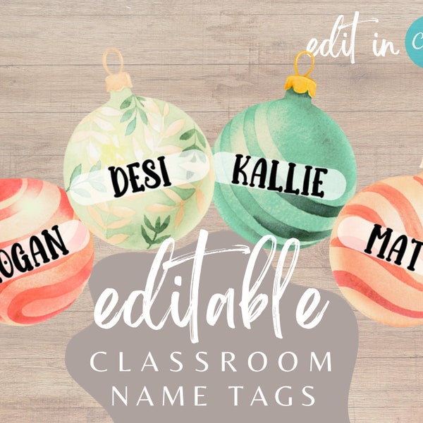 Editable Christmas Tags - Etsy