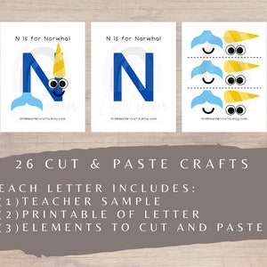 Alphabet Letter Crafts Printable ABC Book Preschool ABC Crafts ...