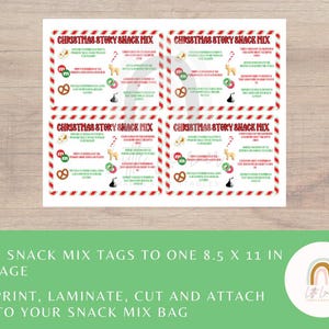 Christmas Story Snack Mix Printable | Christmas Activity for Preschool ...