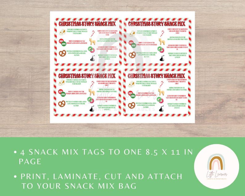 Christmas Story Snack Mix Printable | Christmas Activity for Preschool ...