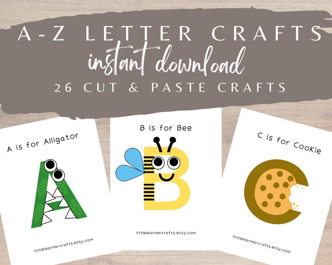 Alphabet Letter Crafts Printable ABC Book Preschool ABC Crafts ...