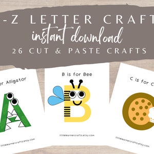 Alphabet Letter Crafts Printable ABC Book Preschool ABC Crafts ...
