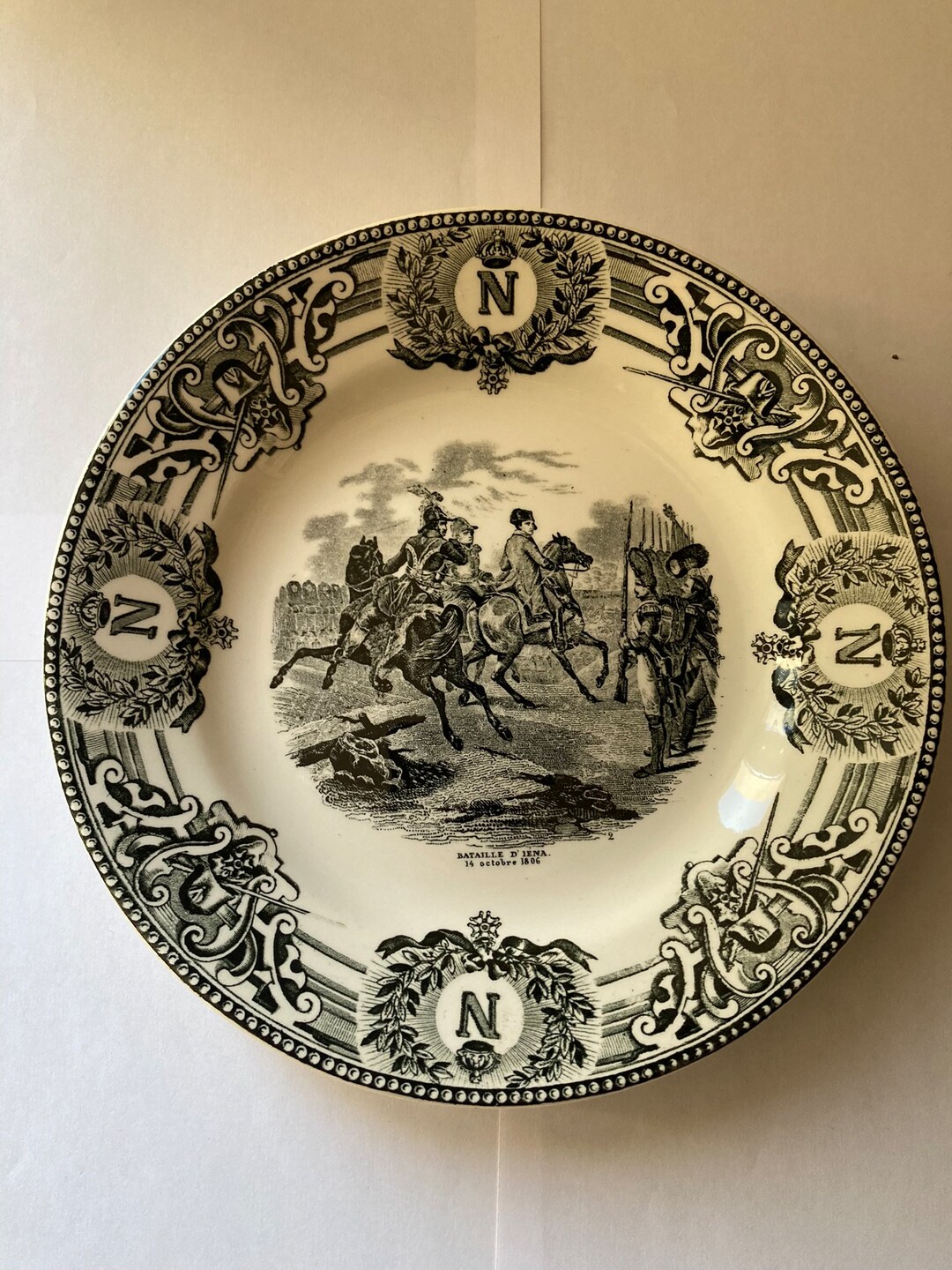 Plate Collection Boch Freres Ceramic Napoleon battle of Jena 20 Cm - Etsy