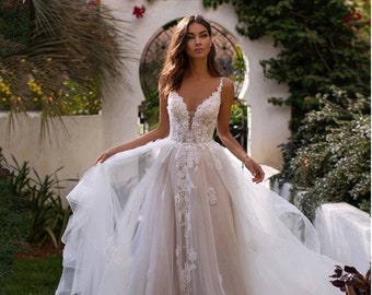 Boho Princess Wedding Dress - Etsy