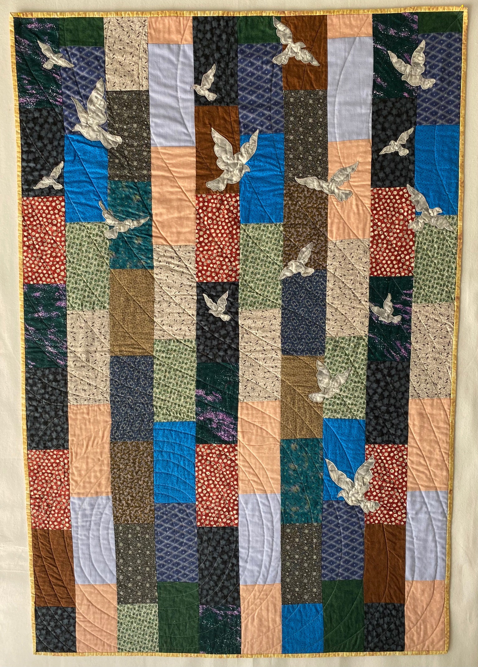 Quilted Throw Flying Birds - Etsy