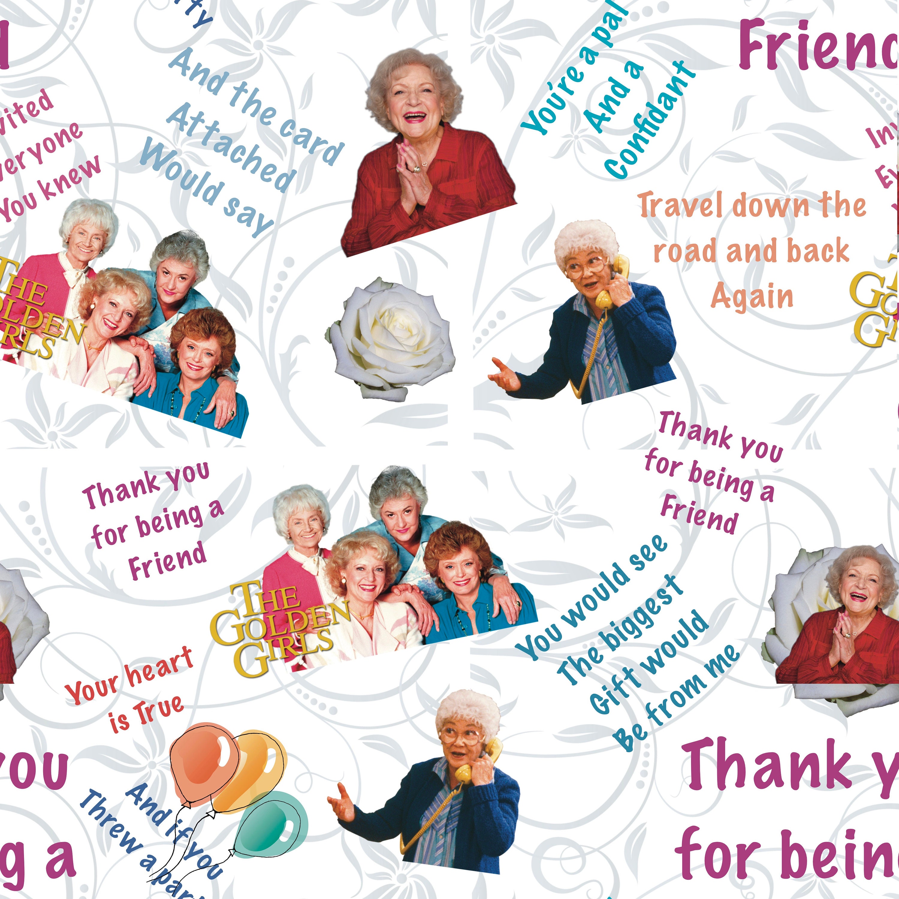 Golden Girls Seamless Pattern - Etsy