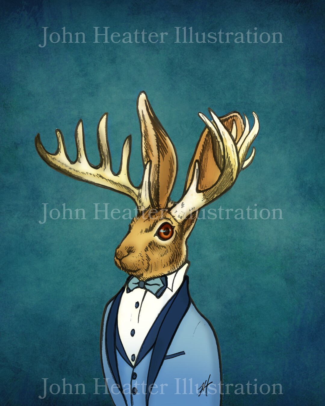 Jackalope Art Print, Digital Prints Download, Digital Download Wall Art ...