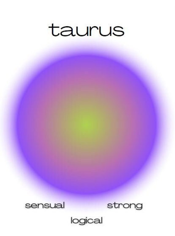 TAURUS AURA DIGITAL Download Poster - Etsy