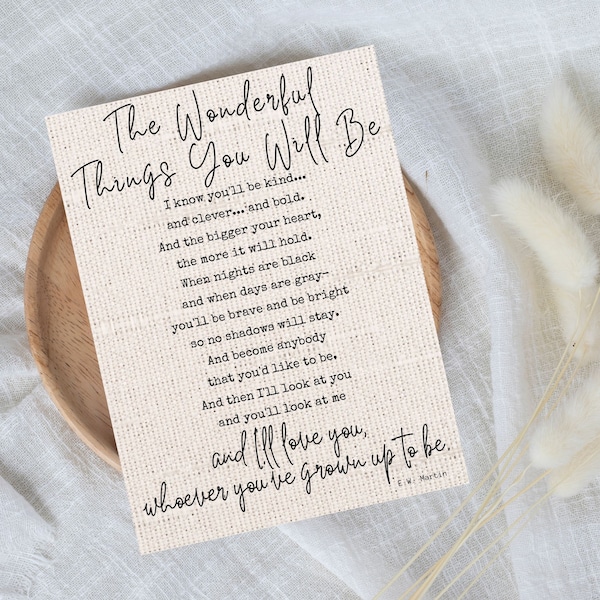 The Wonderful Things You Will Be - Etsy