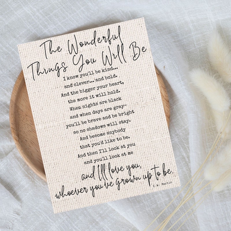 The Wonderful Things You Will Be - Etsy