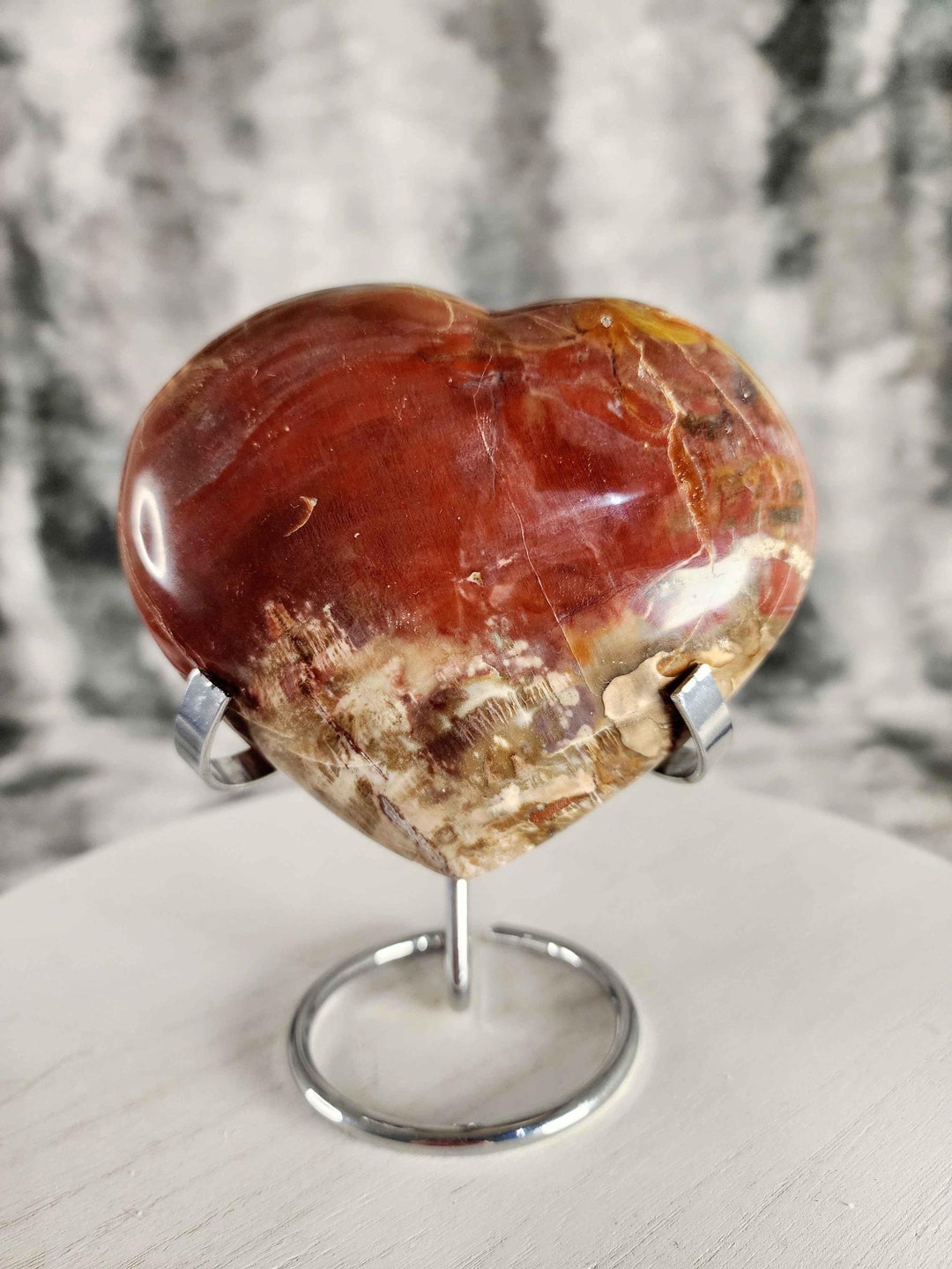 Red Mookaite Crystal Heart Carving With Stand - Etsy