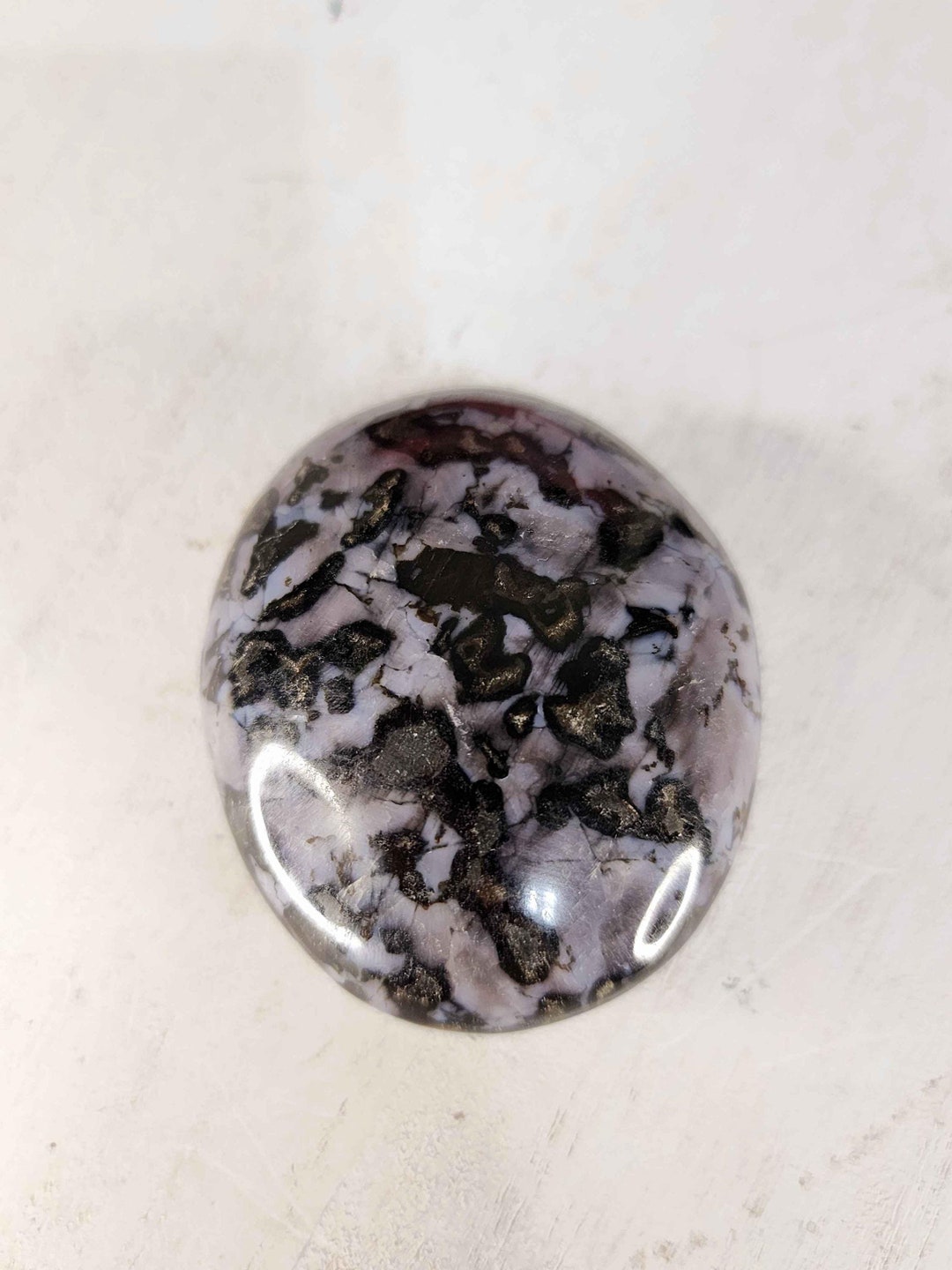 Merlinite Crystal Palm Stone, Merlinite Crystal, Purple Crystal ...