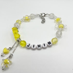 Jimin Inspired Handmade Bracelet- Cute Yellow Themed Jimin of BTS Bracelet - Etsy