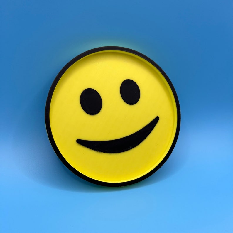 Smiley Face Emoji Coaster - Etsy