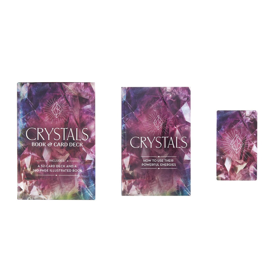 Crystals Book & Card Deck, Tarot Card With Guidebook, Crystals Healing ...