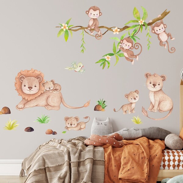 Monkey Wall Decals - Etsy