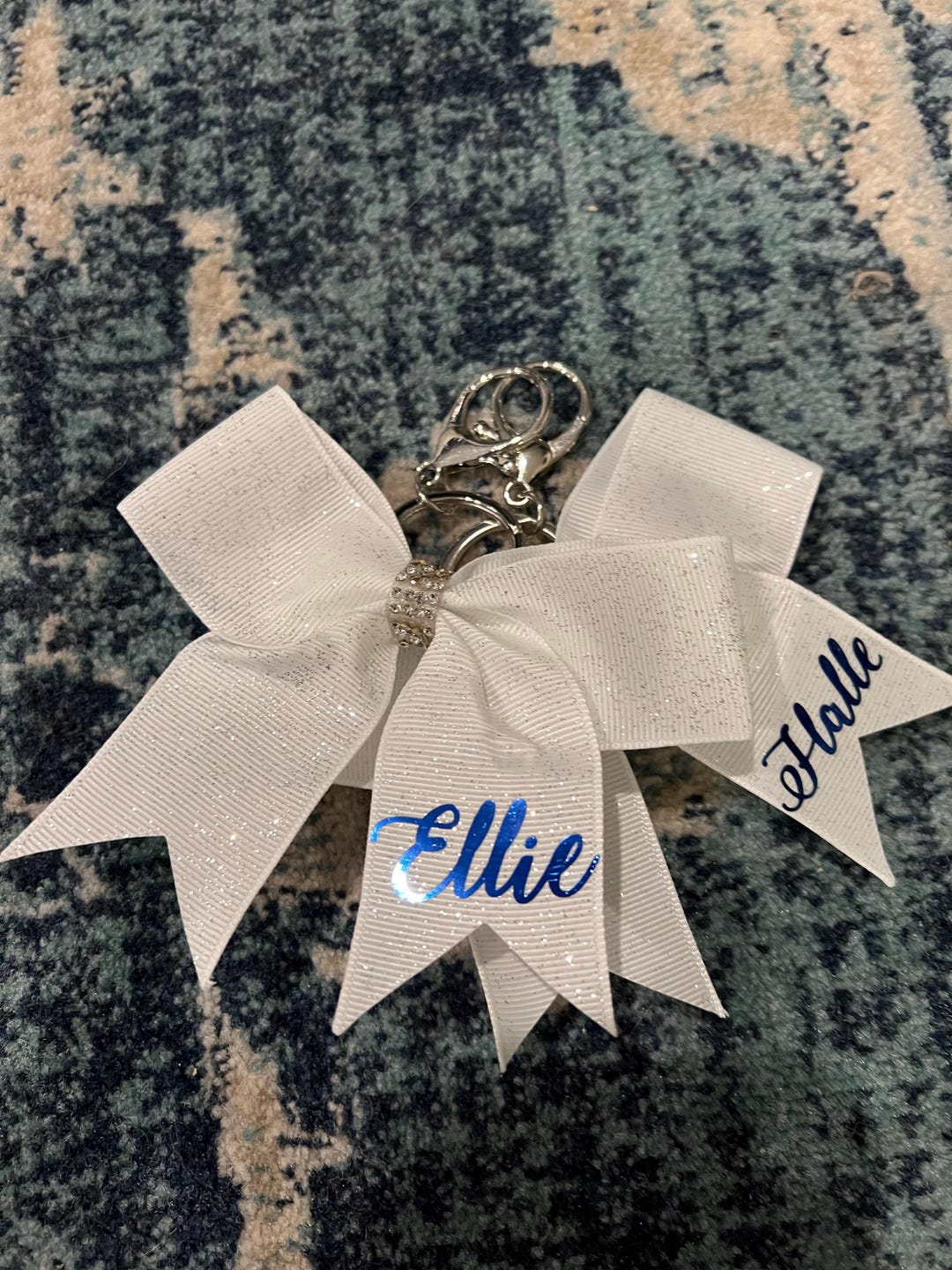 Custom Cheer Bow Keychain With Name - Etsy