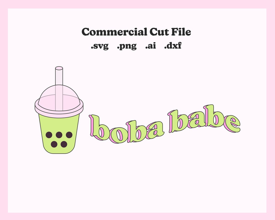 Boba Tea Clip Art, Bubble Tea Quote SVG Clipart for T-shirts Tote Bag ...