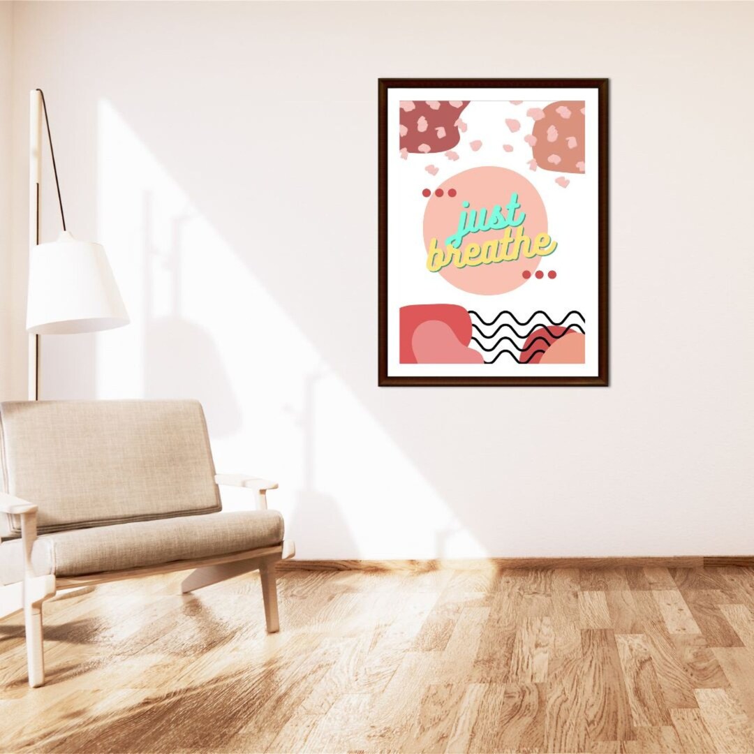 Just Breathe Printable Poster PDF Print - Etsy