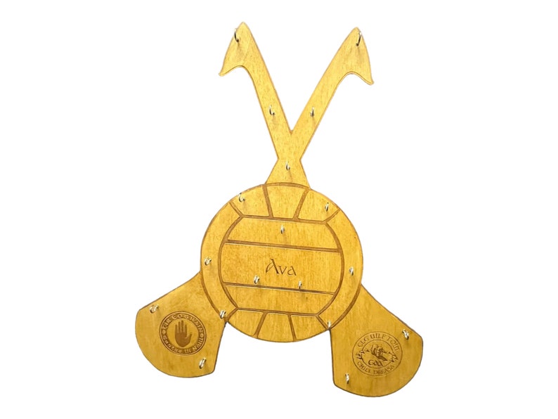 Personalised GAA Football & Hurling Medal Holder Rack With Club or ...