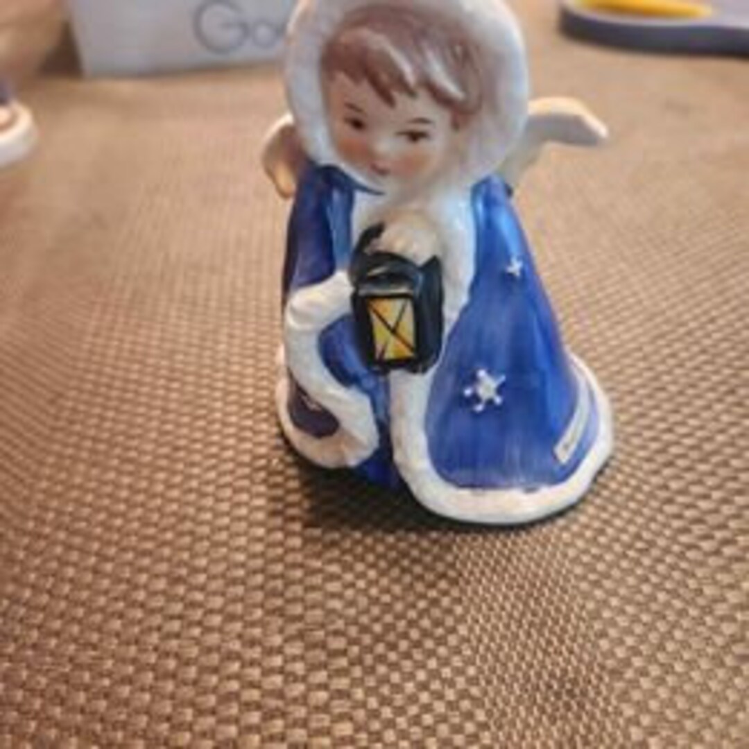 Blue Angel With Lantern Goebel Figurine - Etsy