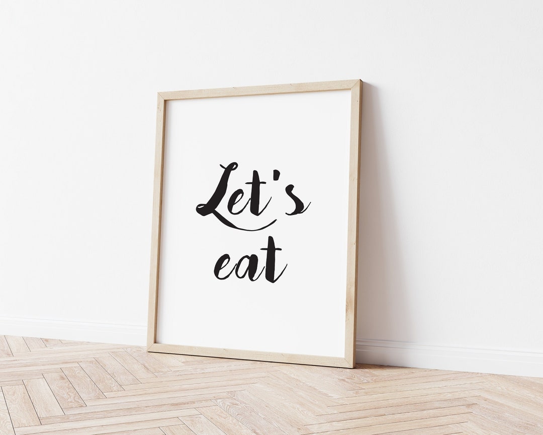 Quote Let's Eat Digital Printable Poster INSTANT Download - Etsy