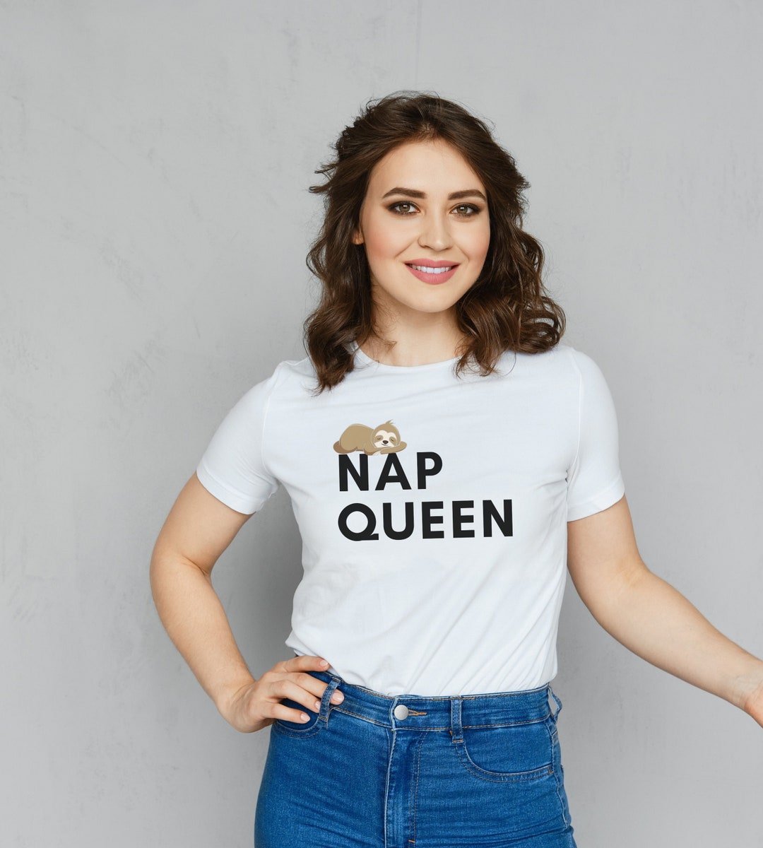 Nap Queen Shirt, Funny Sloth Shirt, Sloth Shirt, Funny Quotes, Tired ...