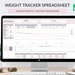 Weight Loss Tracker Spreadsheet Weight Tracker Google Sheet Digital ...