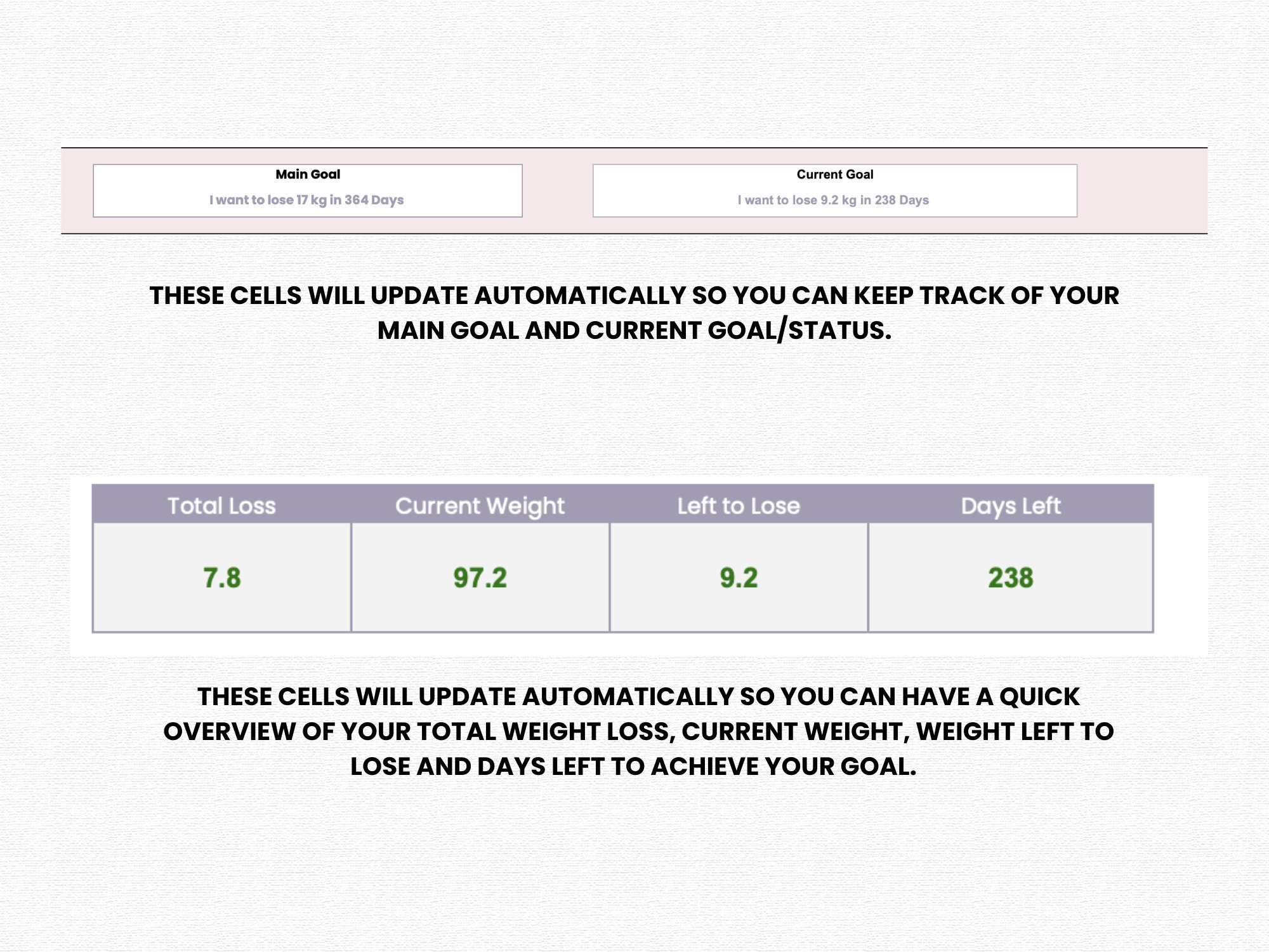Weight Loss Tracker Spreadsheet Weight Tracker Google Sheet Digital ...