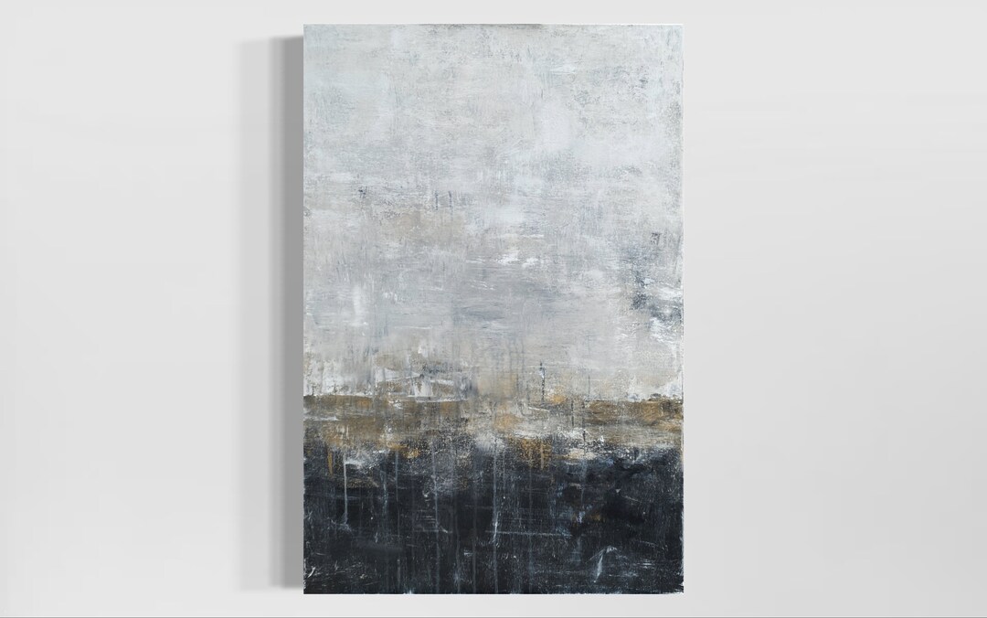 Everlasting Original Abstract Painting. Black and White Abstract ...