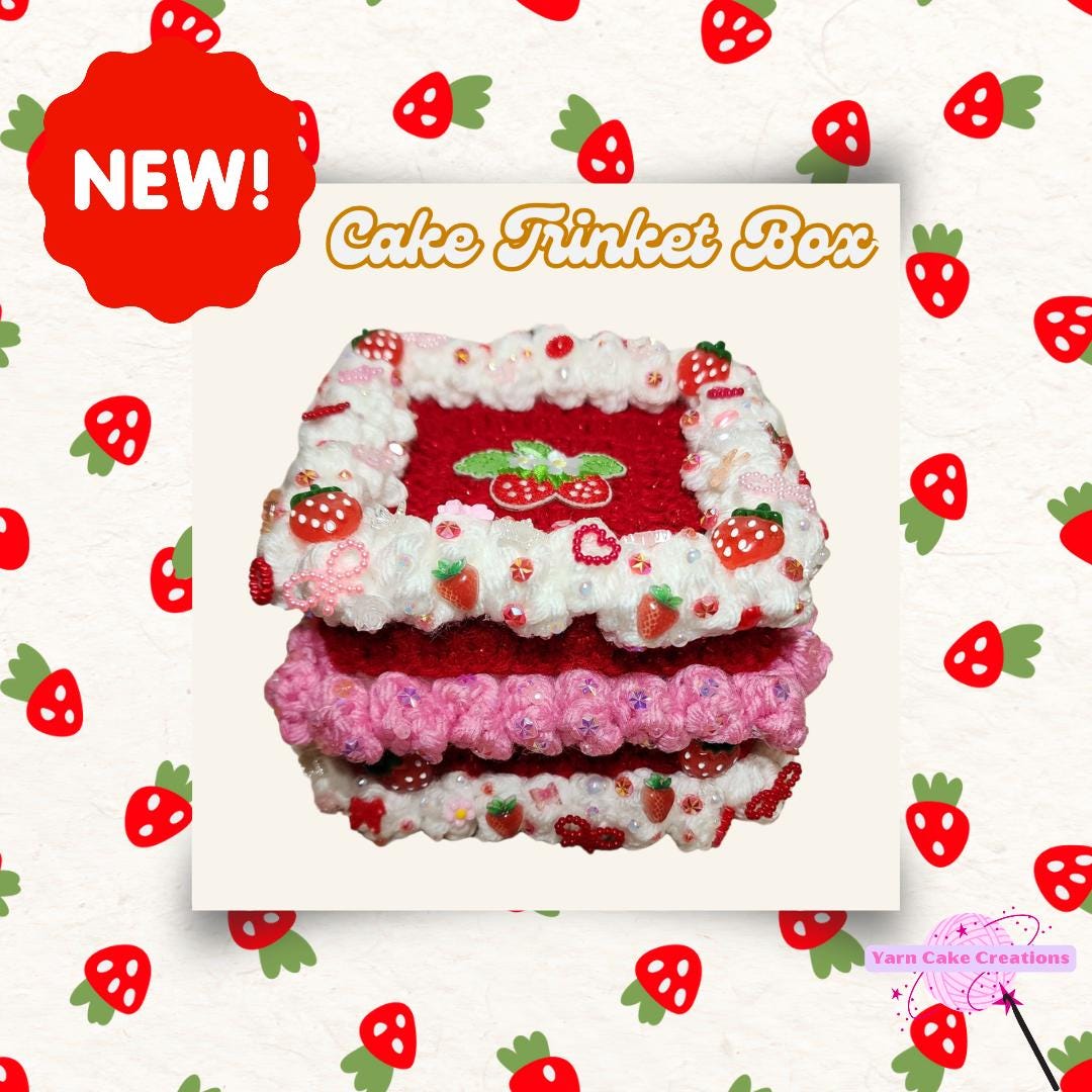 Strawberry Cake Trinket Box - Etsy