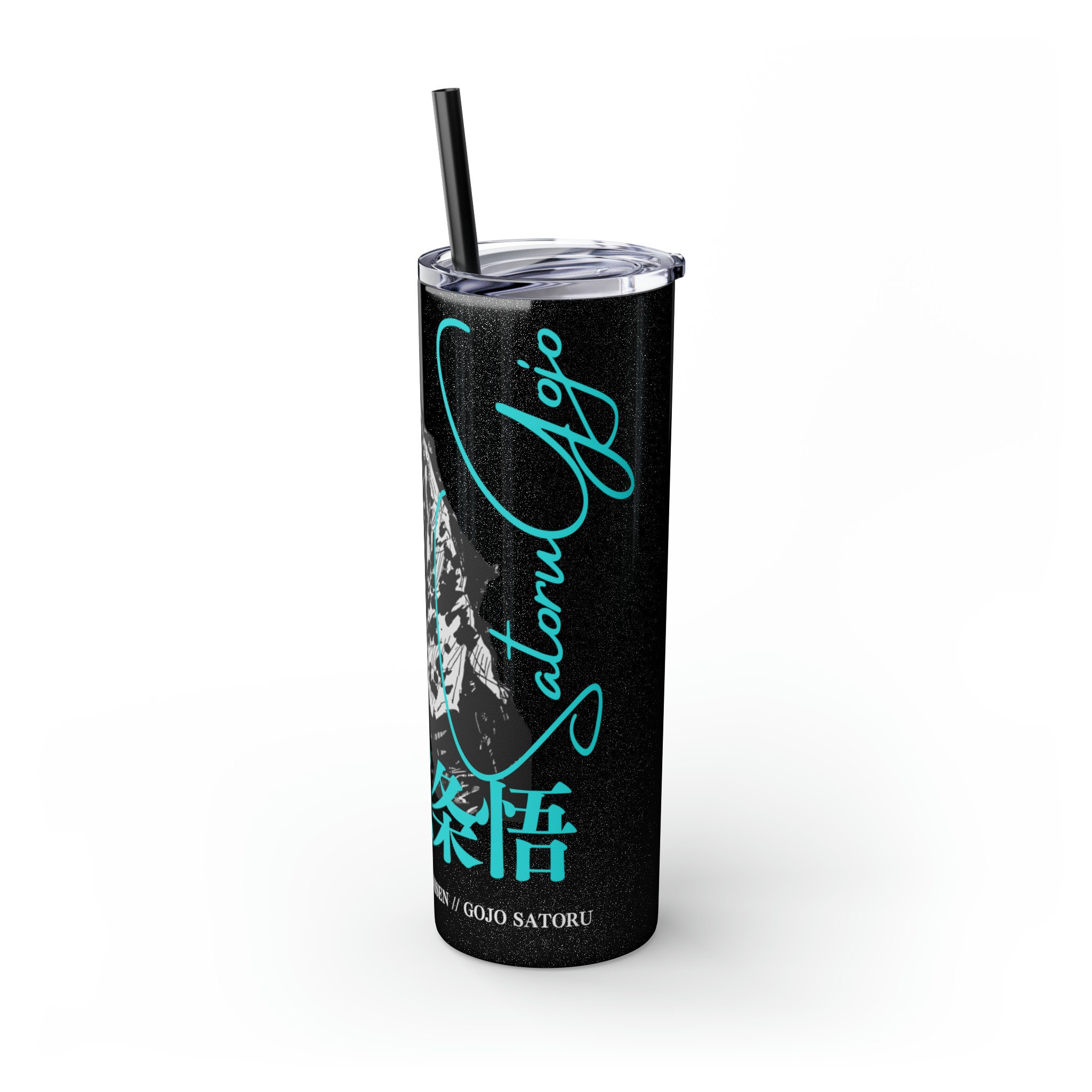 Gojo Satoru Jujutsu Kaisen Skinny Glossy Tumbler With Straw, 20oz ...